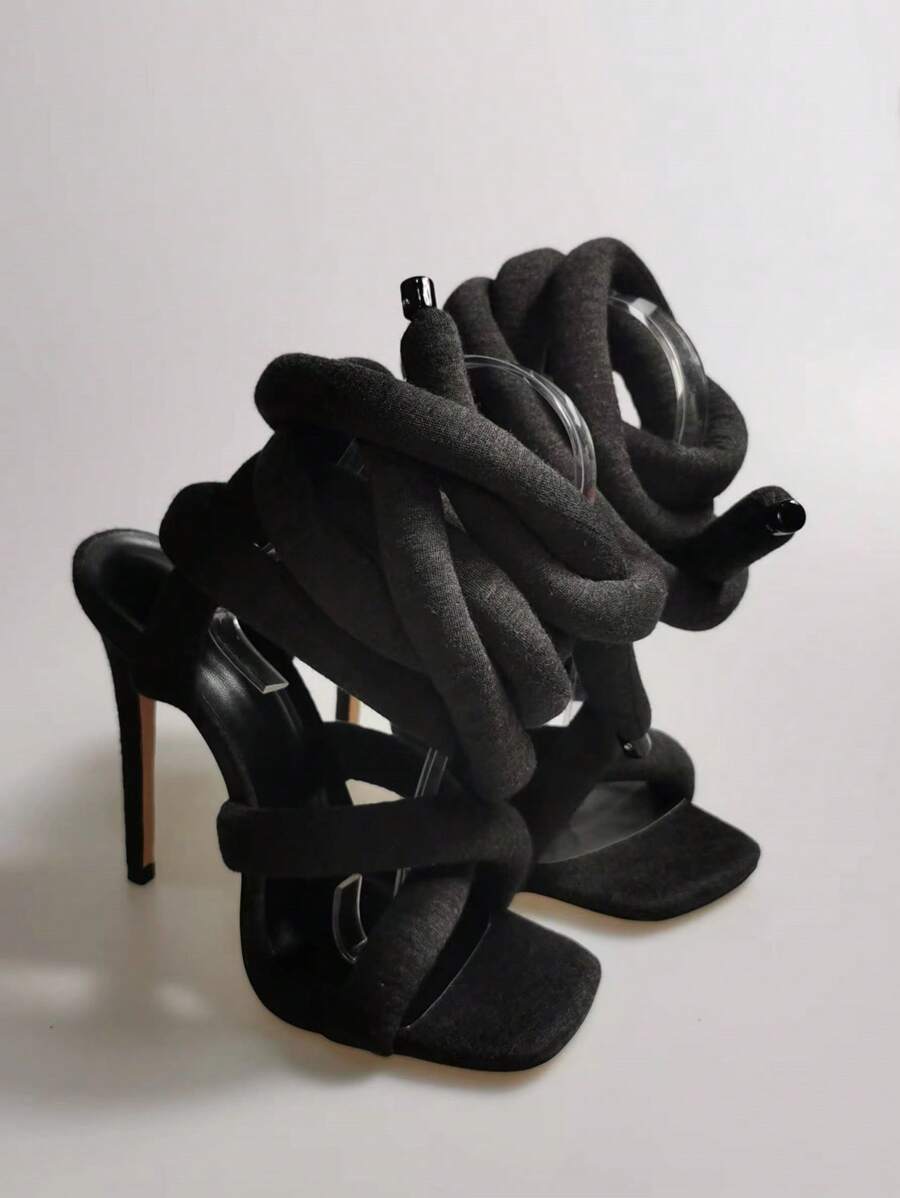 Square Toe, Thin Heel, Ultra-High Heel, Women Sandals, 2024 Cross ...