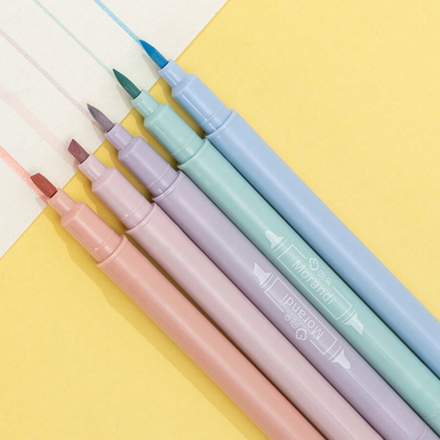 12 Colors Double Head Highlighter Pens, For Diy Bullet Journal Pens ...