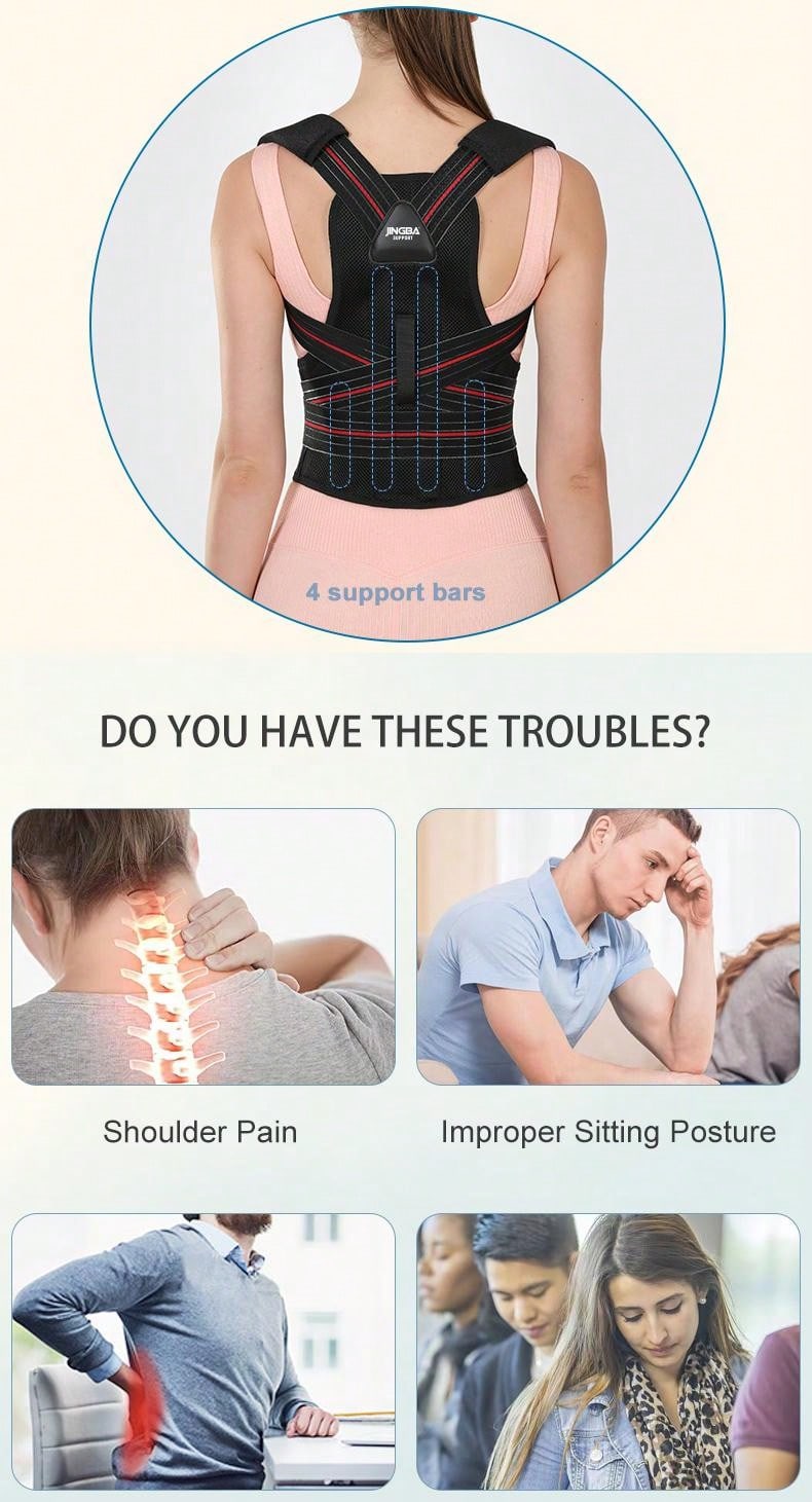 JINGBA SUPPORT (BUY A SIZE UP)Adjustable Back Brace Wasit Support ...