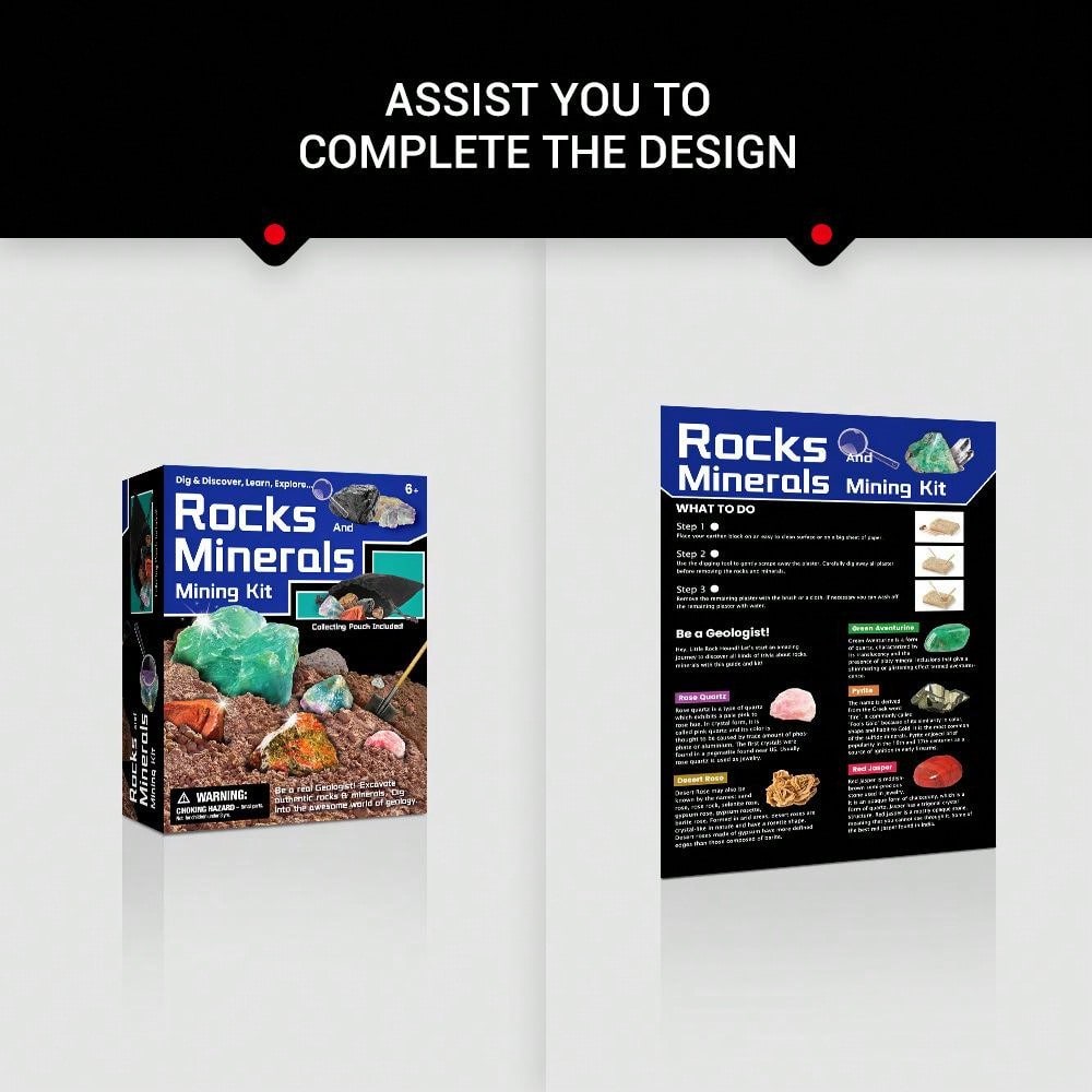 Gem Mineral Crystal Digging Puzzle Toys Treasure Archaeological ...