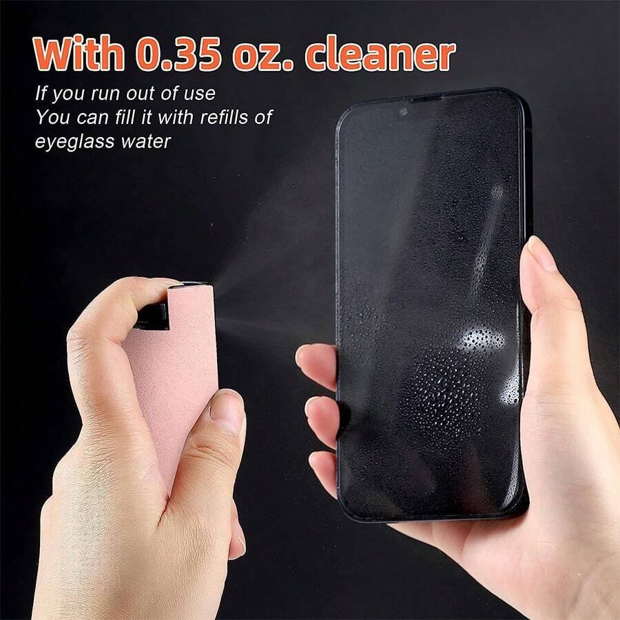 1pc Screen Cleaning Kit 3 In 1 Touch Screen Spray Cleaner With Spray ...