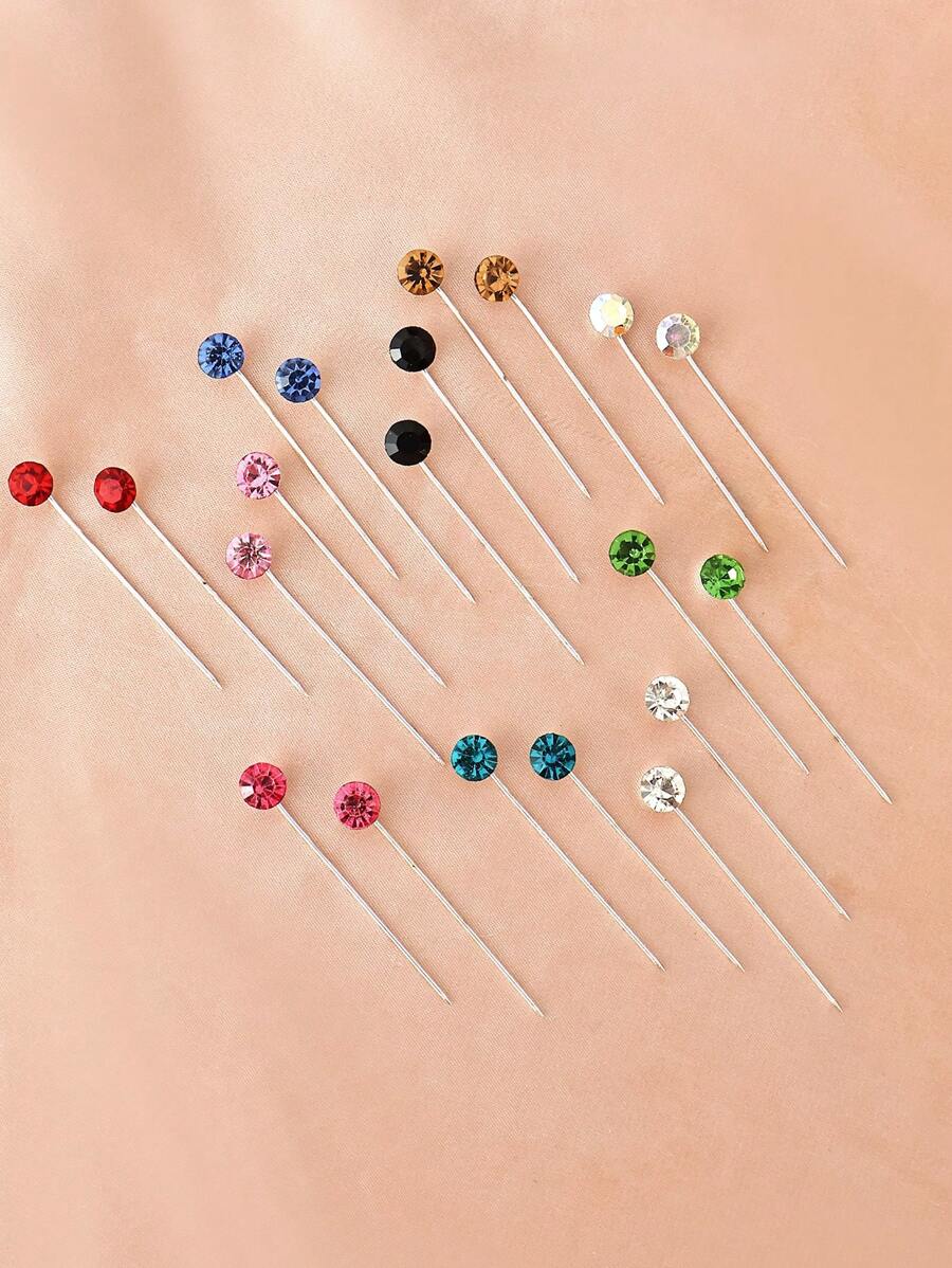 Hijab Pins Lady Rhinestone Hijab Pin Versatile Stylish Silk Scarf ...