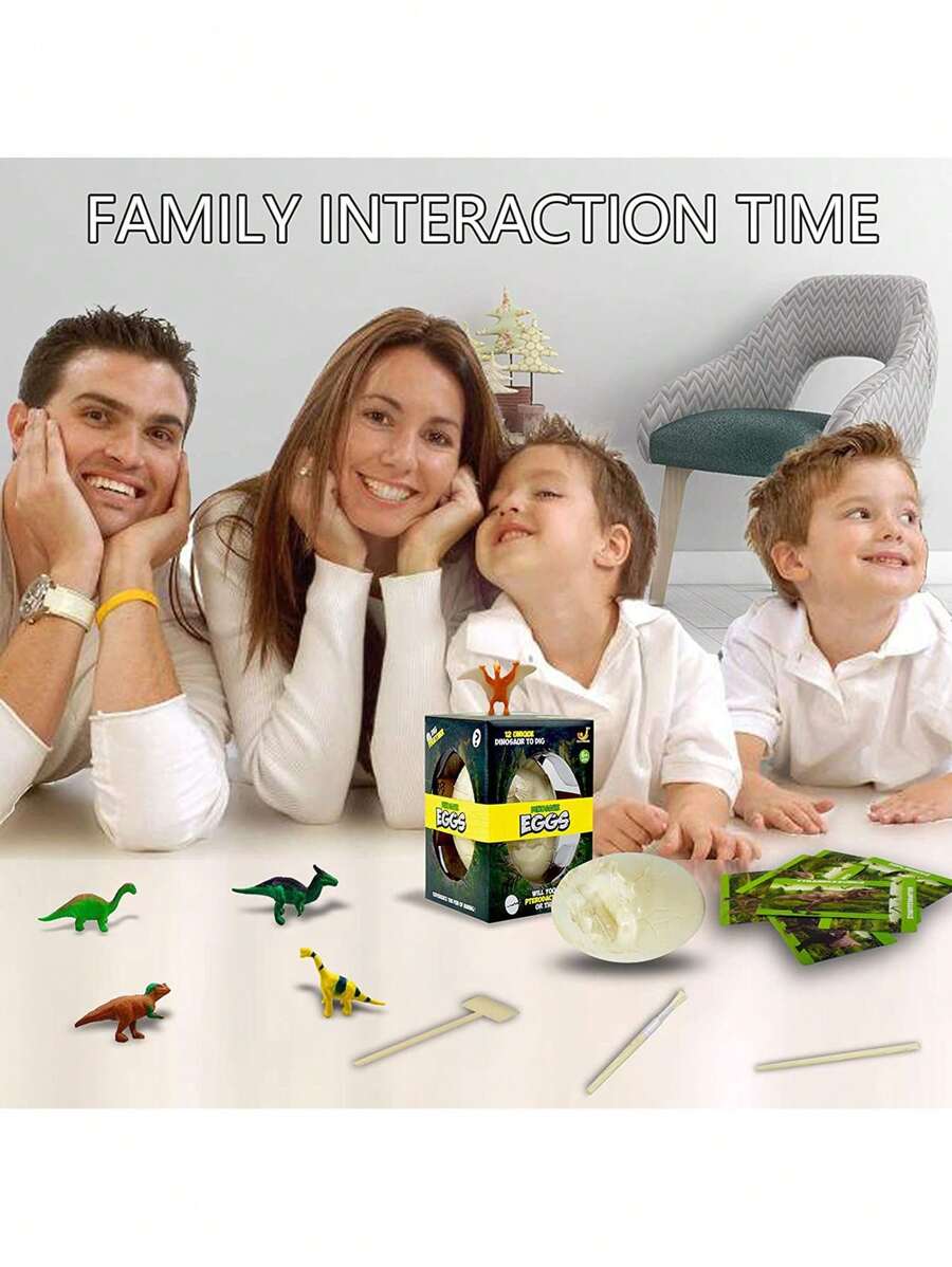 Dinosaur Excavation Kit With Dig Map & Tools For Kids, Realistic T-Rex ...