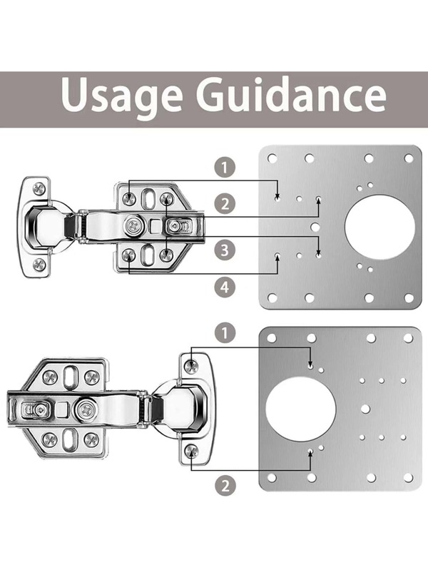 Stainless Steel Hinge Repair Plate For Cabinet Door Hinge Fixing ...
