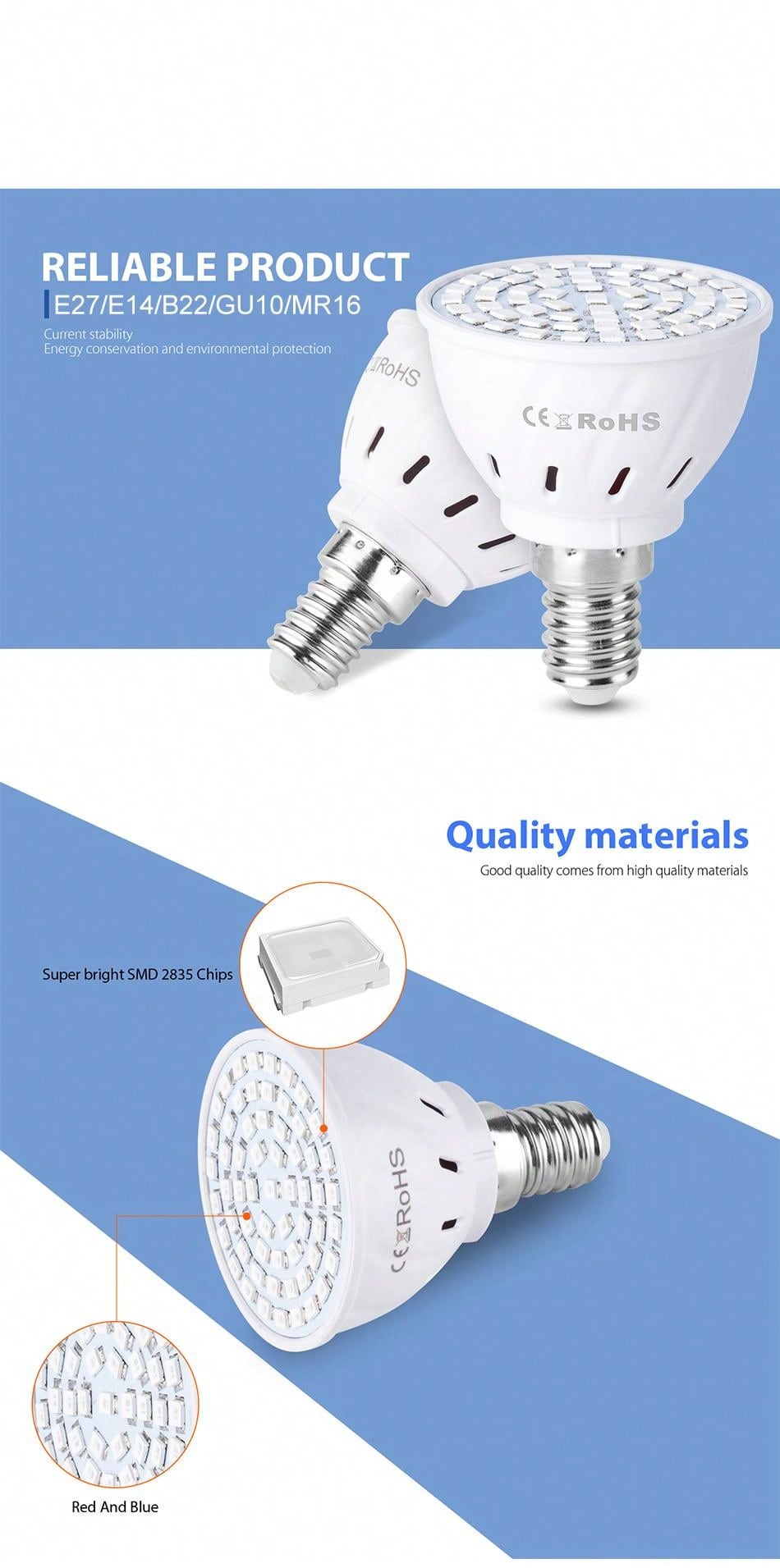 E27 / E26 Led Planta Cresce Lâmpada 220v Espectro Completo E14 Plantas Verdes Lâmpada De ...