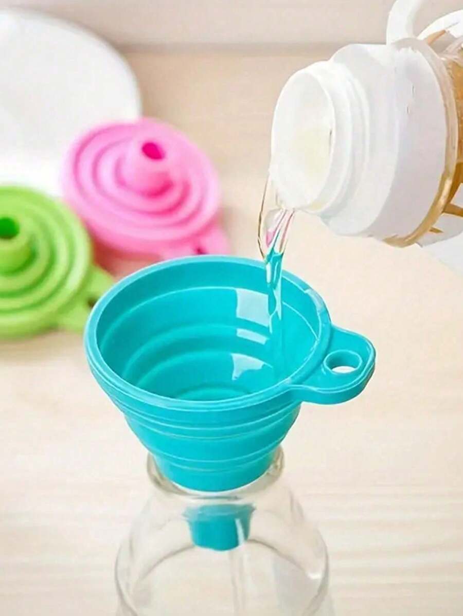 1pc Random Color Foldable And Extendable Mini Plastic Funnel For ...