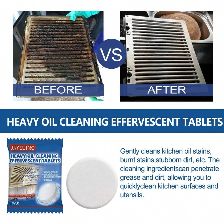 1pc Jaysuing Kitchen Grease Cleaning Bubble Sheet For Heavy Oil Stains ...