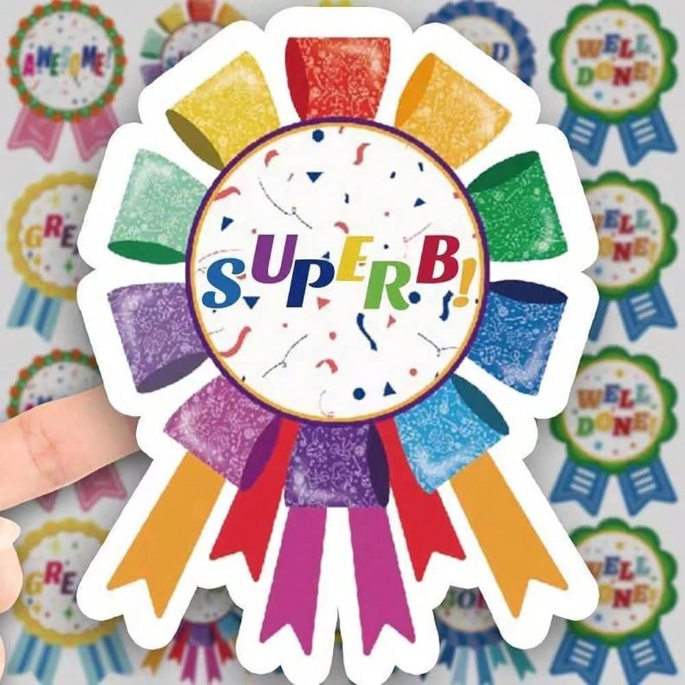 60pcs Student Excellent Achievement Award Medal Sticker Set, Including ...