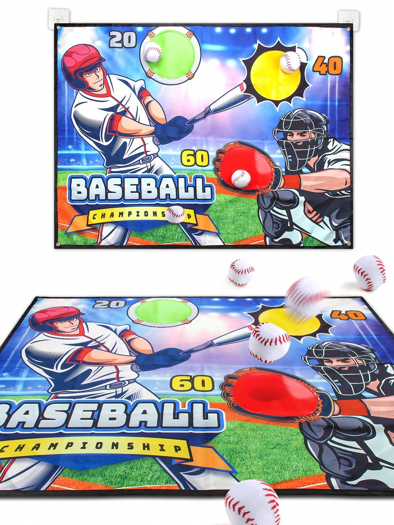 Outdoor Beach & Lawn Baseball Practice Throwing Exercise Baseball Set ...