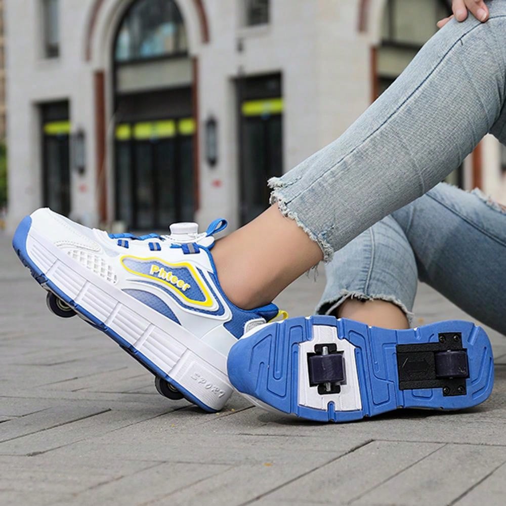 Transformable Sneakers With 2 Wheels, Suitable For Walking And Roller ...