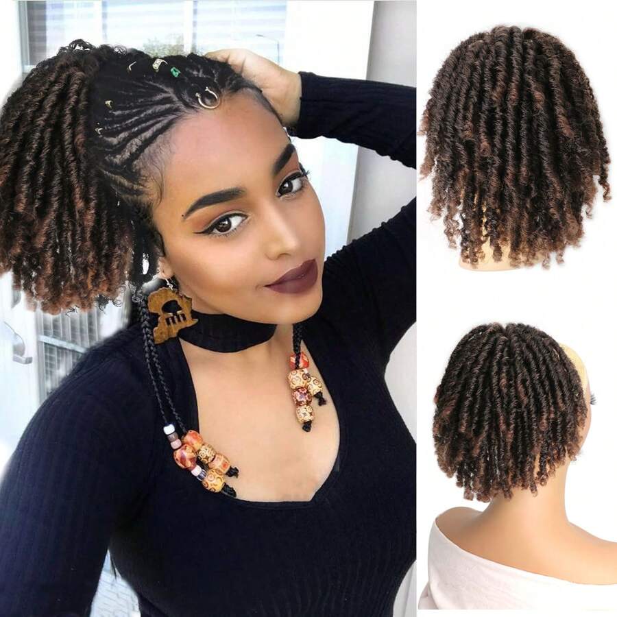 BELLQUEEN 6Inch Short Curly Hair Ponytail Extension Dreadlock ...