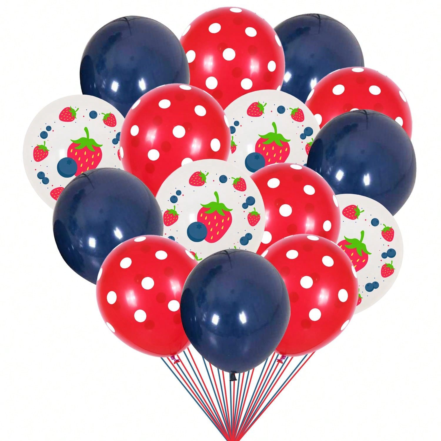 15Pcs Fruit Themed Party Decorations, Strawberry Blueberry Balloon ...