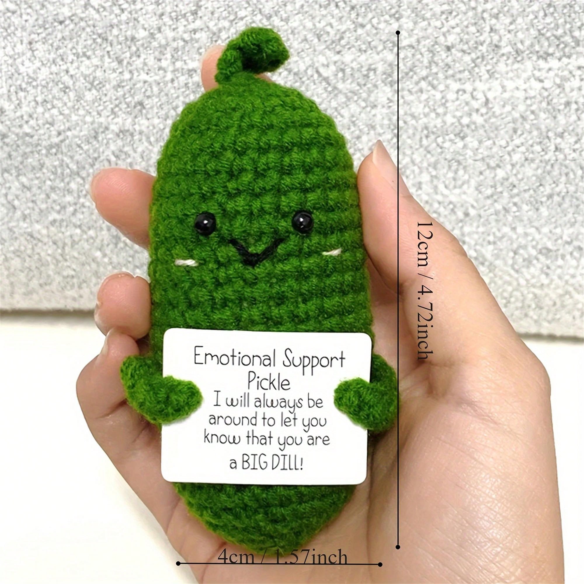 Handmade Emotional Support Pickled Cucumber Gift, Handmade Crochet ...