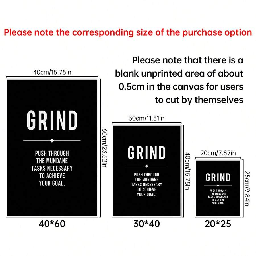 12pcs/Set Modern Black Canvas Wall Art With Motivational Quotes ...