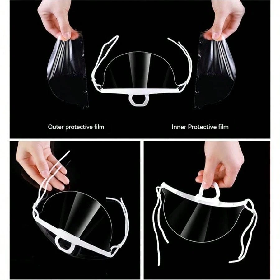 10pcs Disposable Transparent Dining Chair Mask, Single-Use Transparent ...