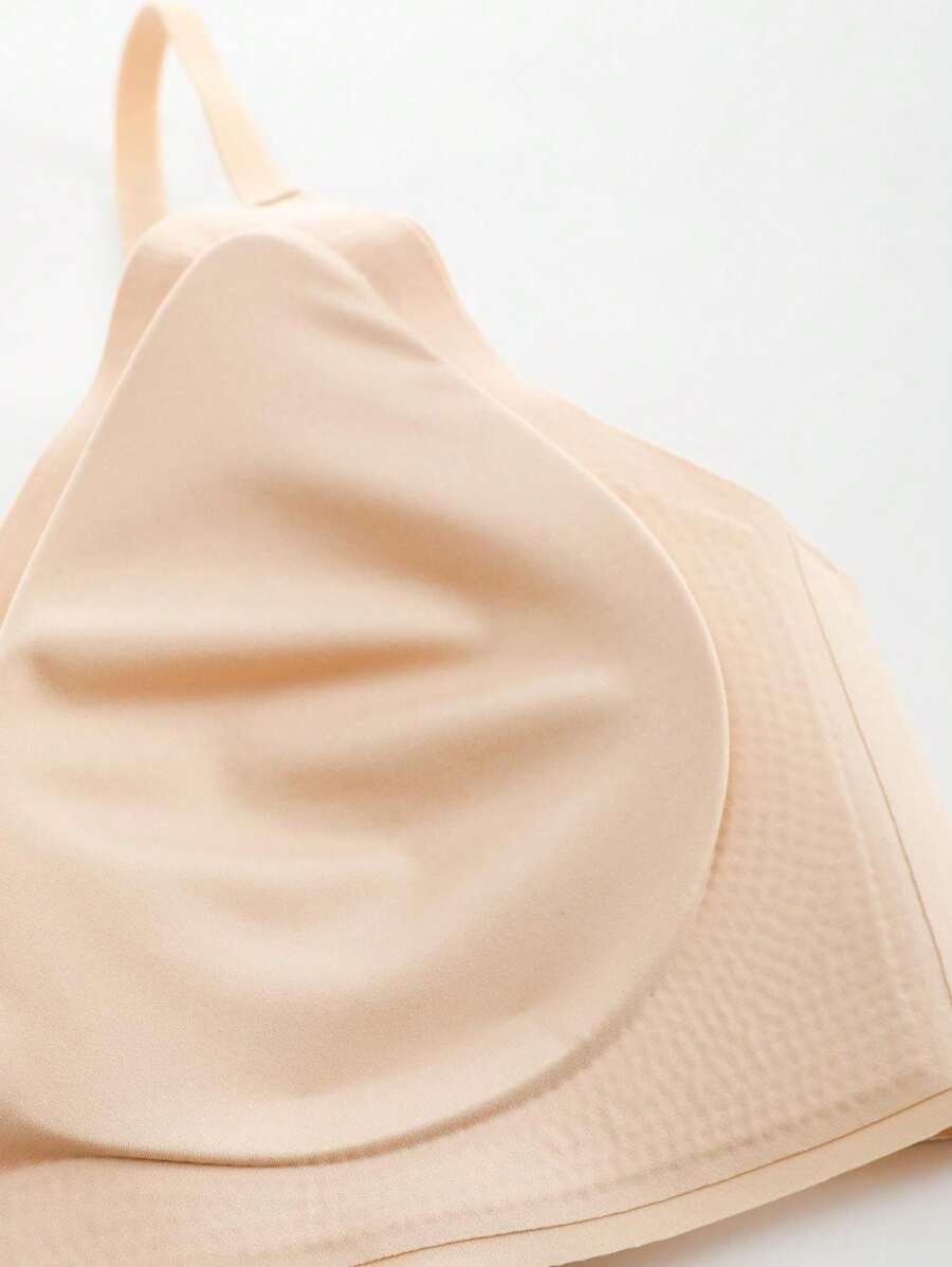 1pc Seamless Comfortable Wireless Soft Lightweight Bra With Adjustable ...