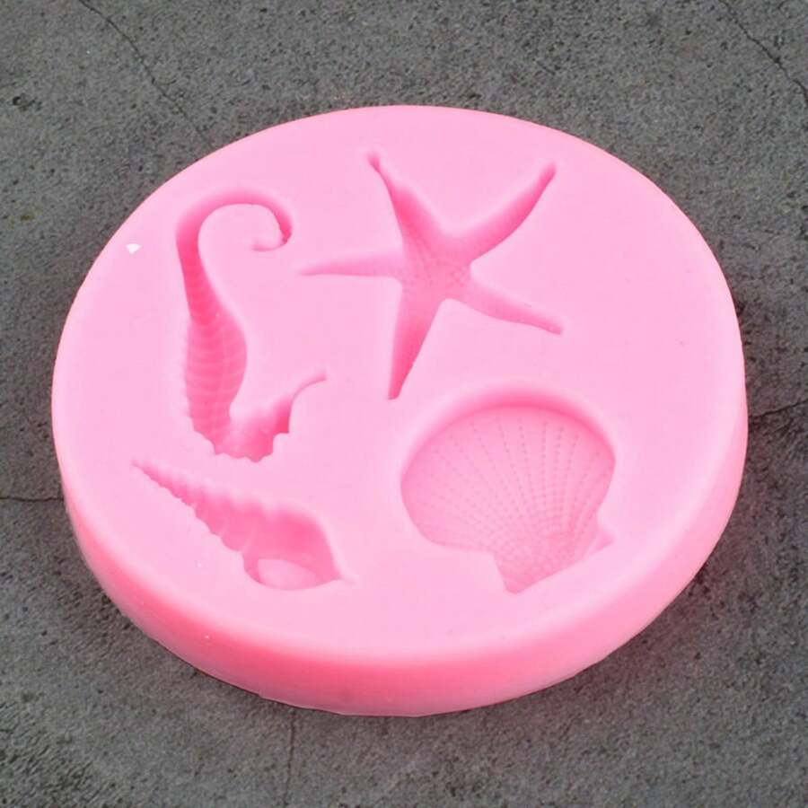 Molde De Silicone Diy De Concha Estrela Do Mar Concha Peixe Cauda De ...