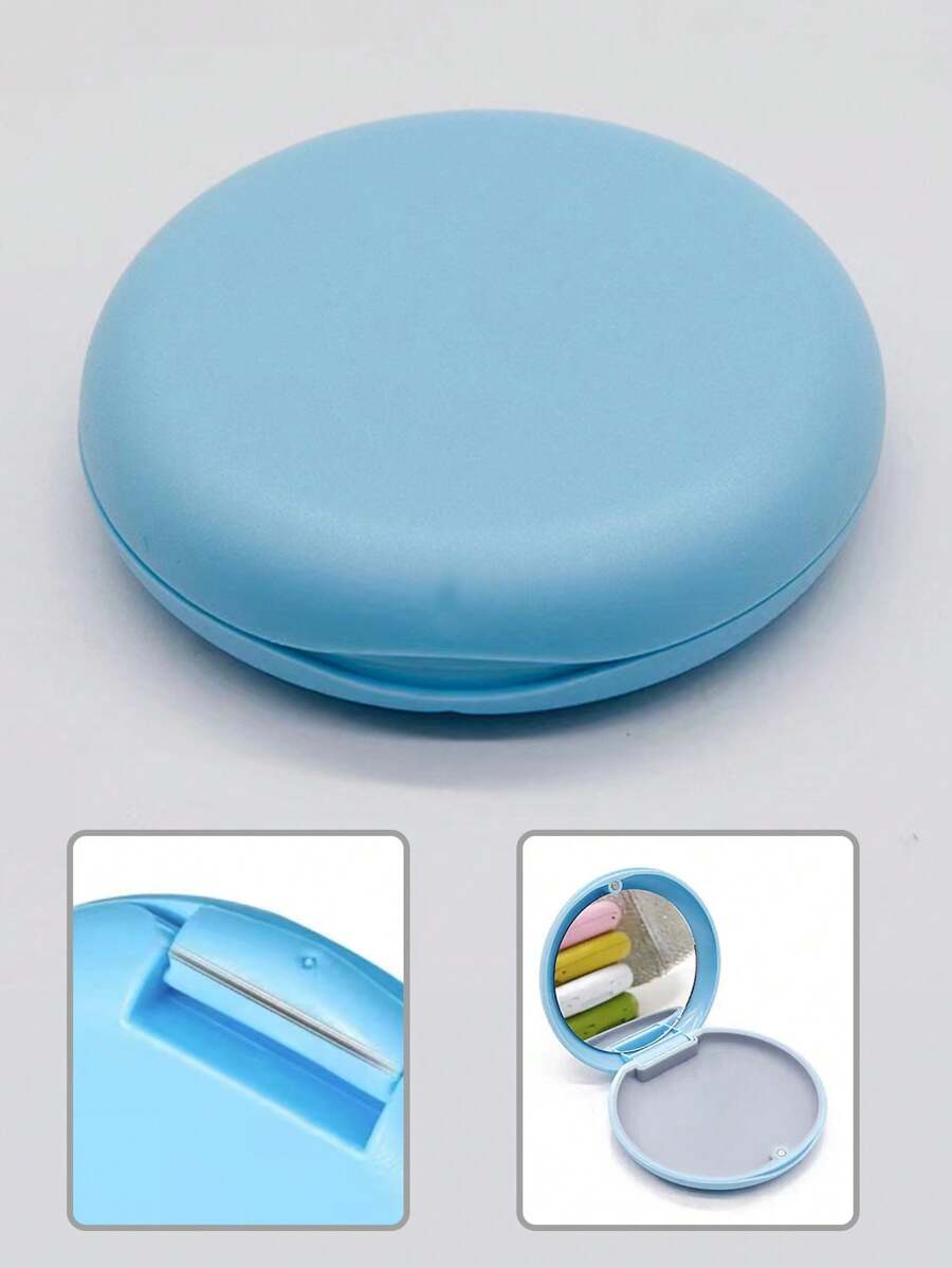 Retainer Case Mirror Denture Baths Box Orthodontic Dental Portable ...