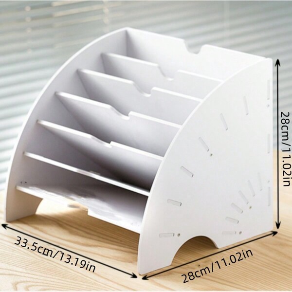 1pc Office Desk File Organizer Multiple Tiers Document Book Shelf ...