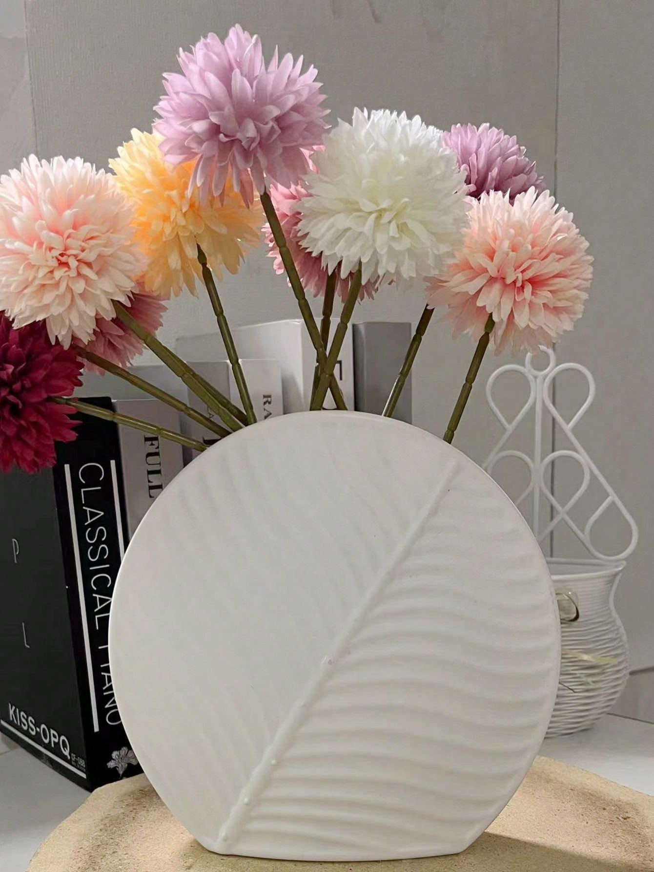 1pc Ceramic Dining Table Vase For Living Room, Entrance, Hotel Lobby ...