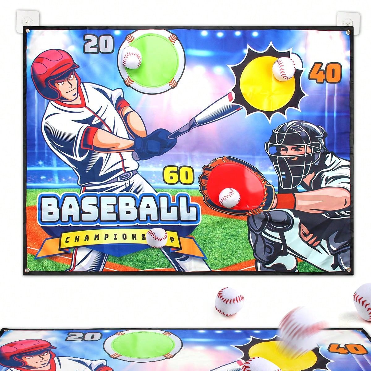 Outdoor Beach & Lawn Baseball Practice Throwing Exercise Baseball Set ...