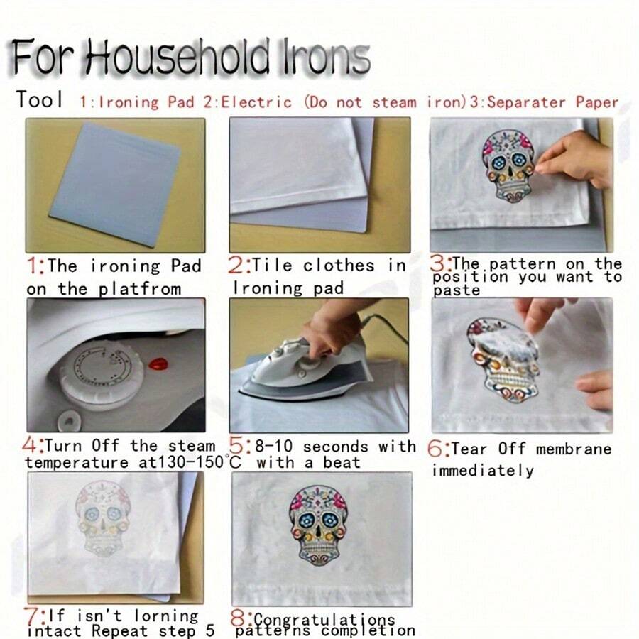 1/2pc Beautiful Iron On Transfer Sticker Heat Transfer Sticker Heat ...