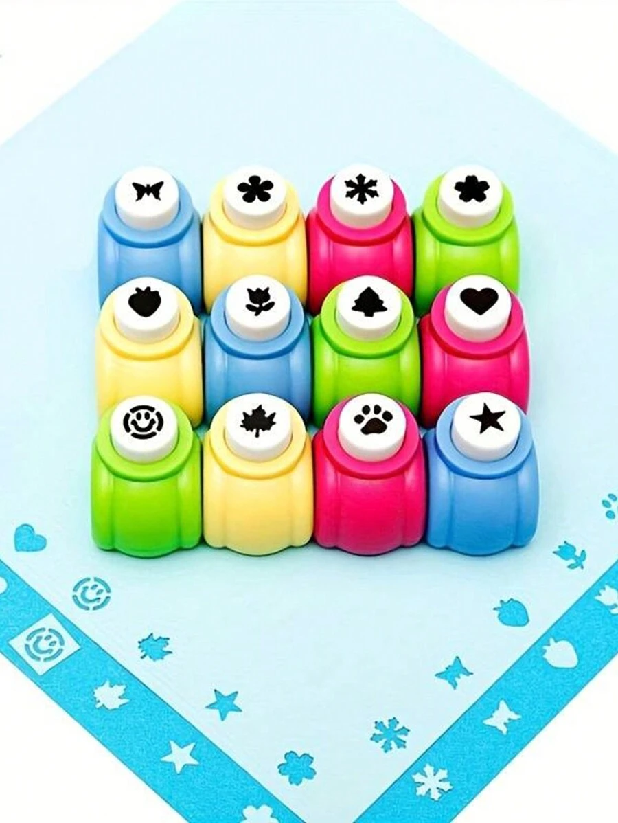 4pcs Craft Hole Punch Shape Set, Small Paper Punching Machine, DIY ...