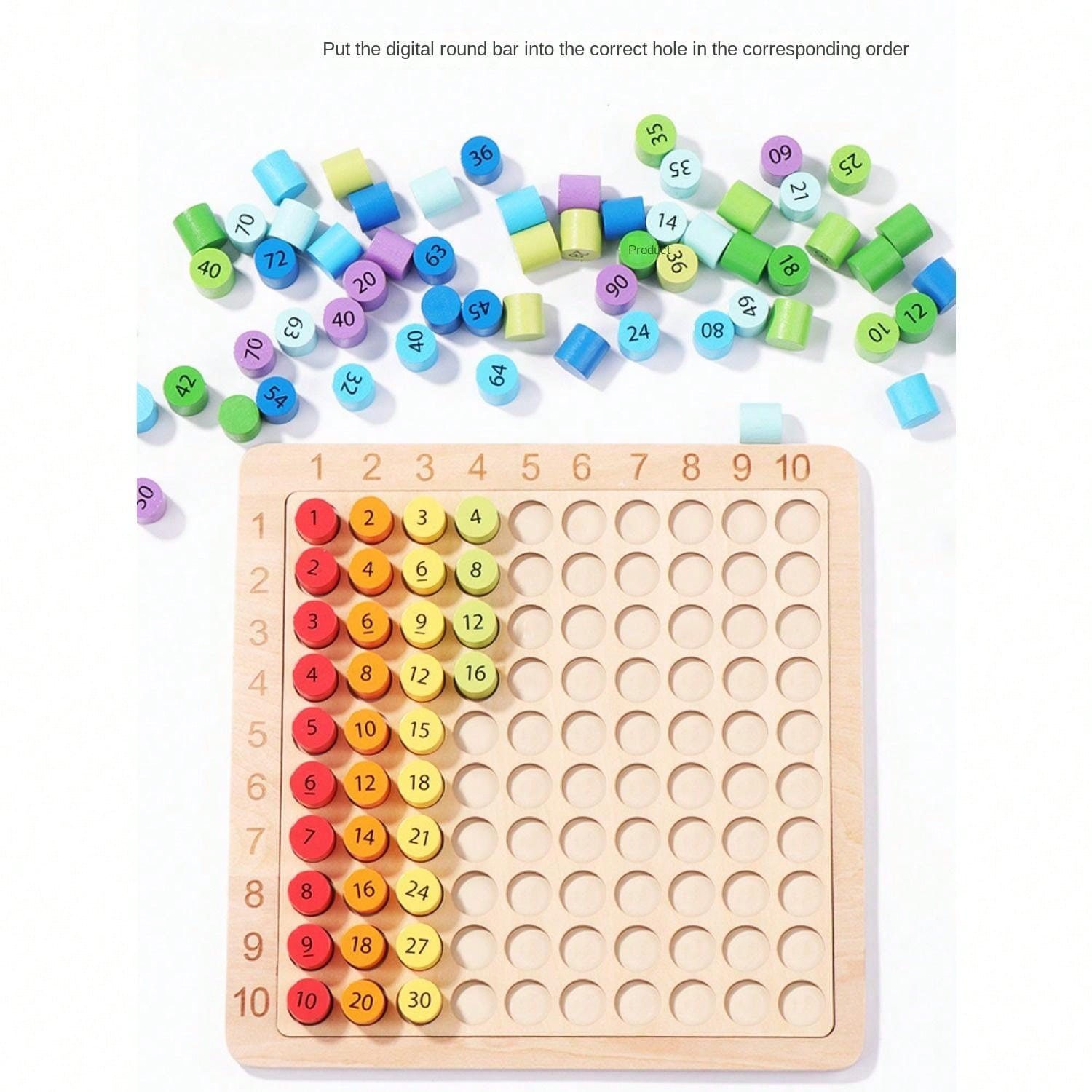 Wooden Montessori Multiplication Addition Board Game Montessori Toy ...