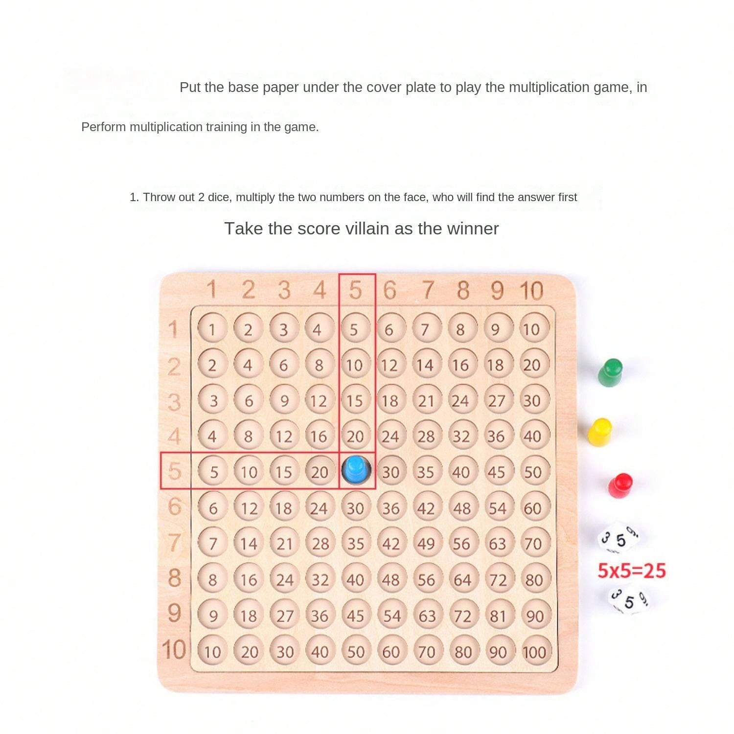 Wooden Montessori Multiplication Addition Board Game Montessori Toy ...