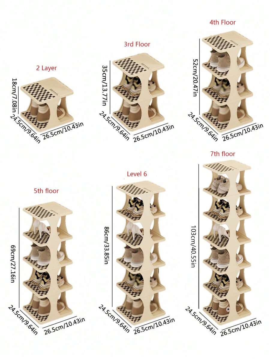 Multi-Layer Space-Saving Shoe Rack Easy-To-Assemble Shoe Cabinet For ...
