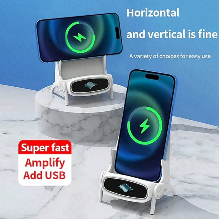 15w Magnetic Wireless Charger, Dual Mode, Desktop Phone Holder ...