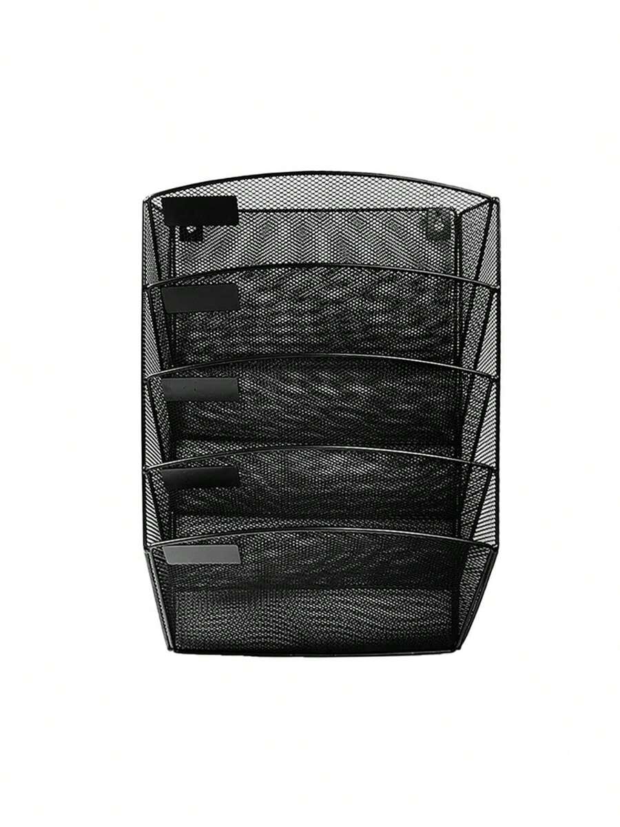 5-Tier Metal Mesh Wall Mounted File Holder,Hanging Wall File Holder ...