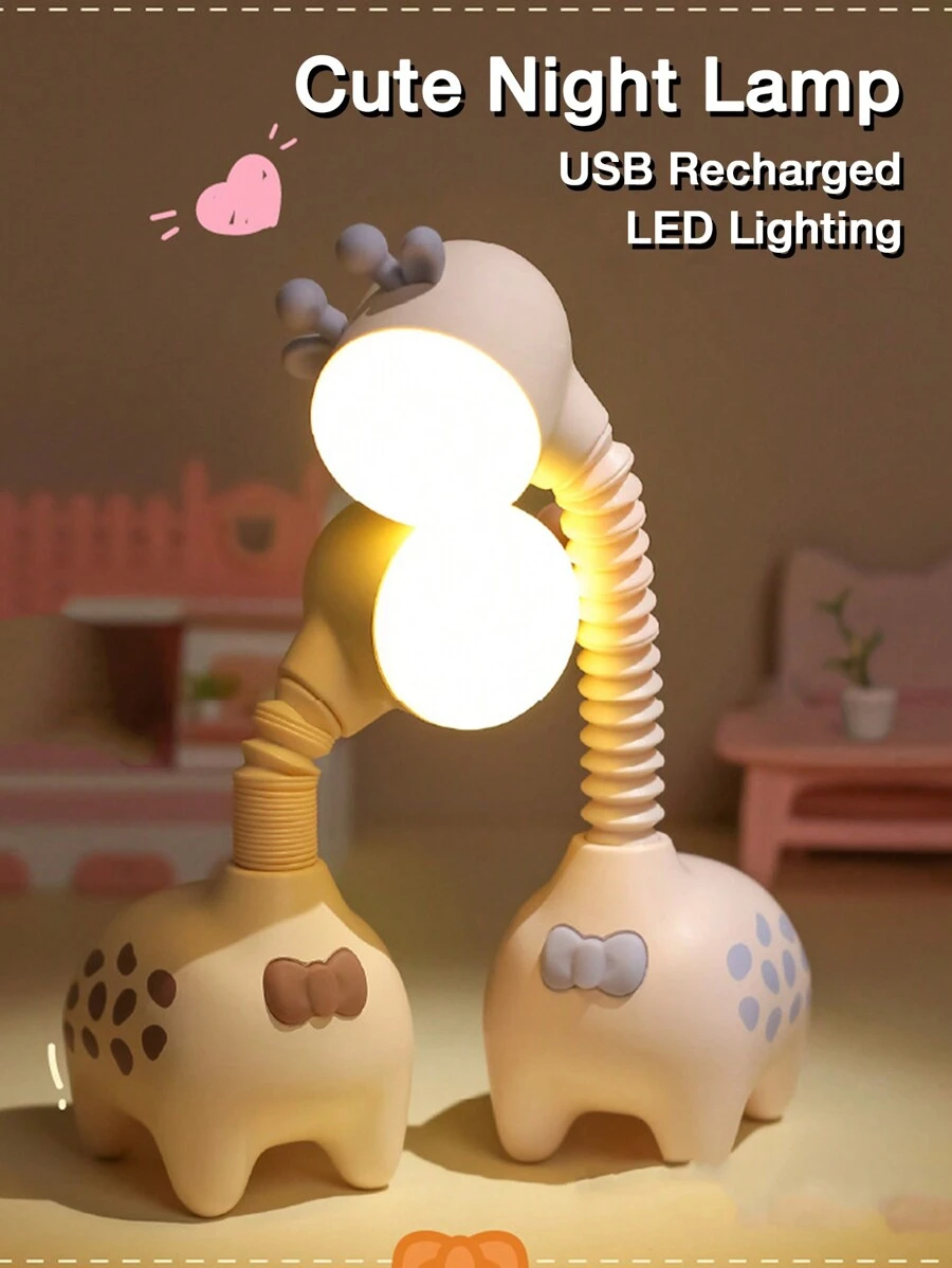 [Deer]Mini Table Lamp, LED Lighting, Cordless & USB Recharged ...