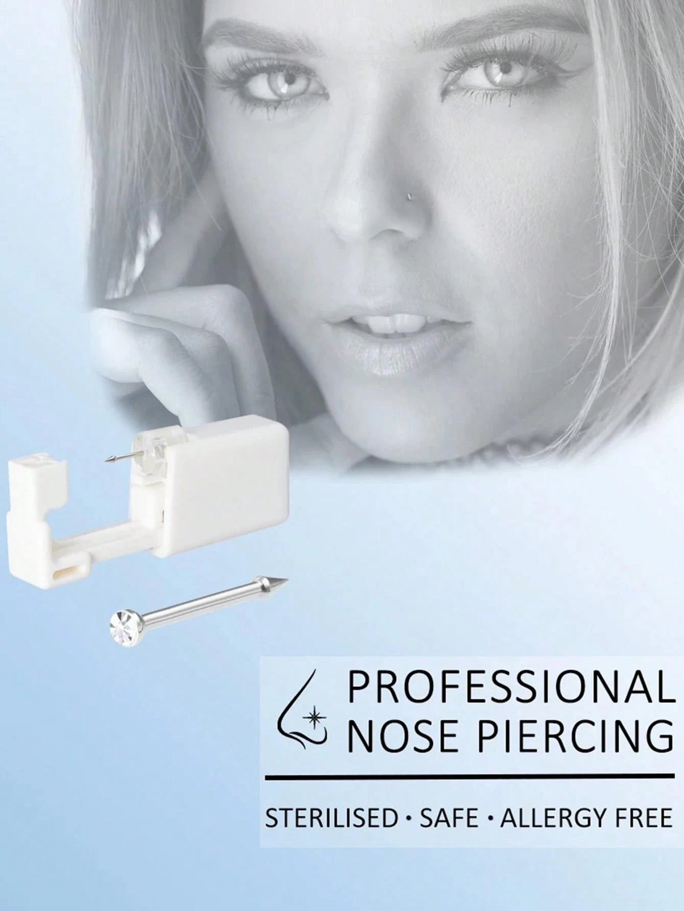 1pc Disposable Colorful Safe Sterile Piercing Unit For Gem Nose Studs ...