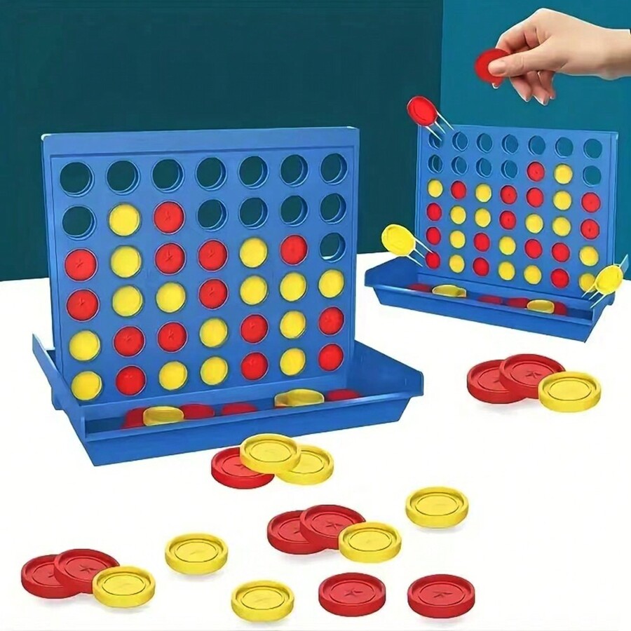 Classic Board Game Four In A Row Game Four Line Chess, Party Game For Family, Entertainment Game ...