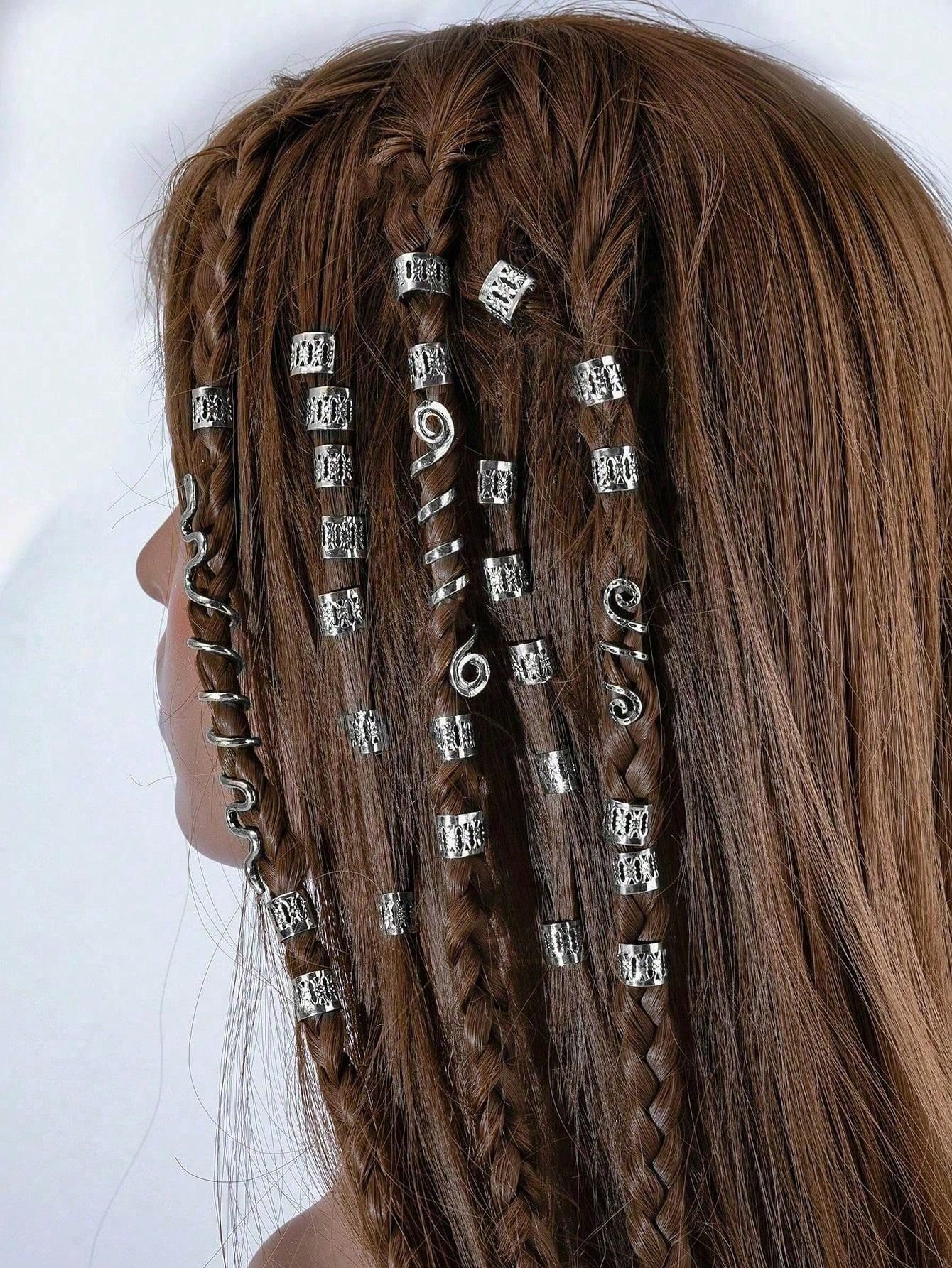 28pcs/Set Metal Braided Snake Shaped Hair Clip, Suitable For Daily Wear ...