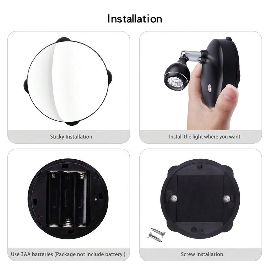 LED RGB Spot Light Indoor, Battery Operated Light Stick Up Lights With ...