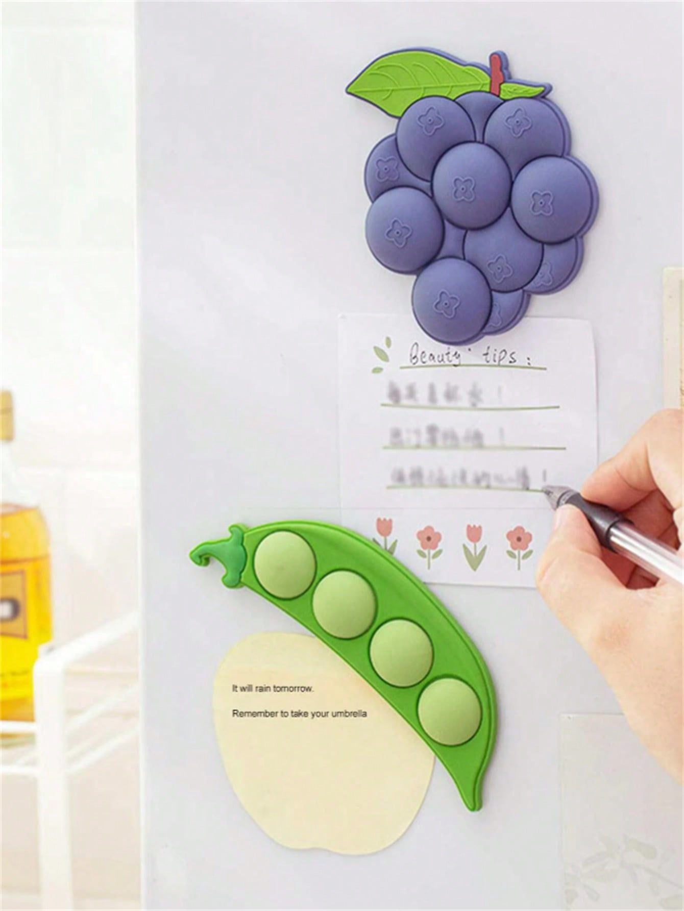Cute & Simple Fruit Shaped Magnetic Decorative Fridge Stickers, Perfect ...