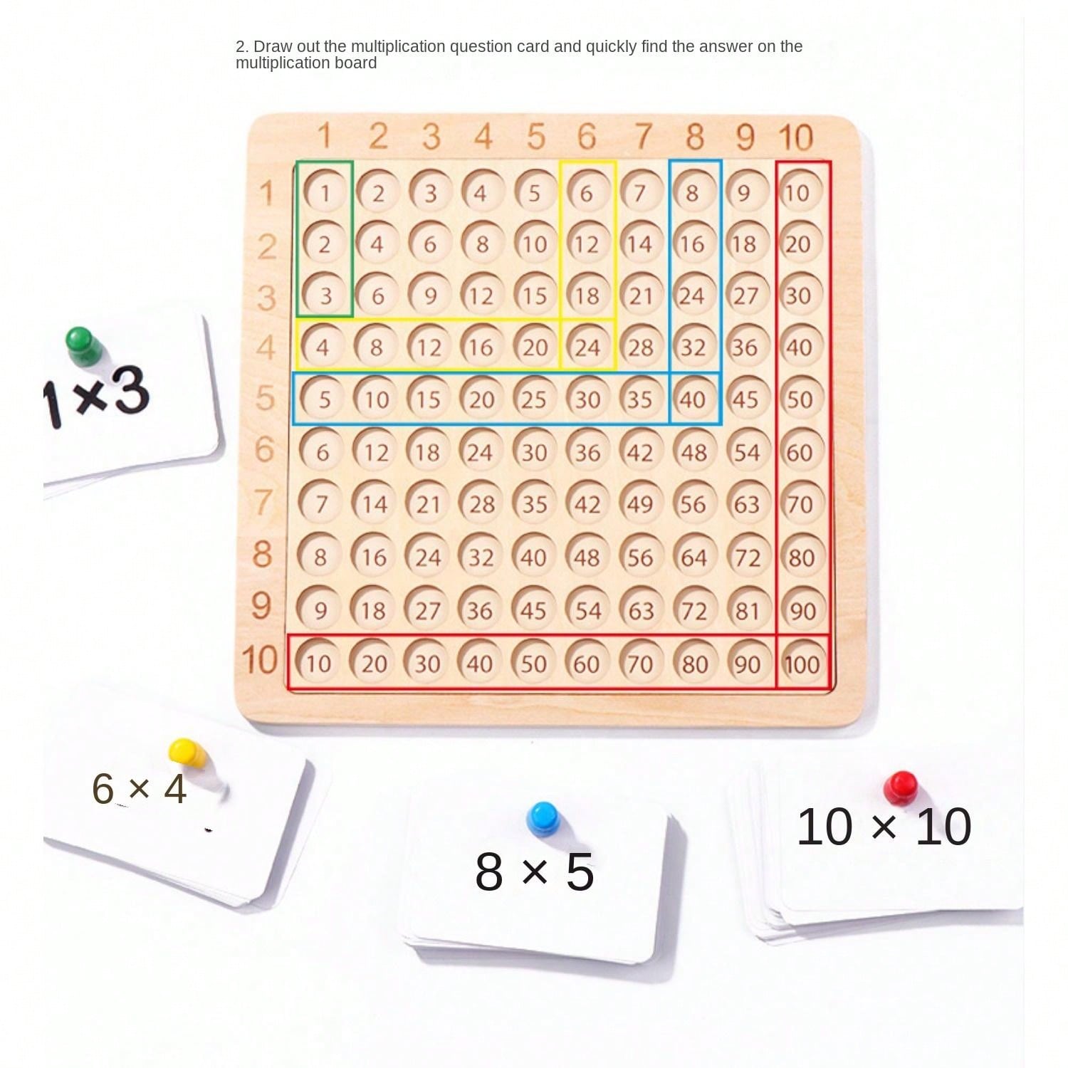 Wooden Montessori Multiplication Addition Board Game Montessori Toy ...