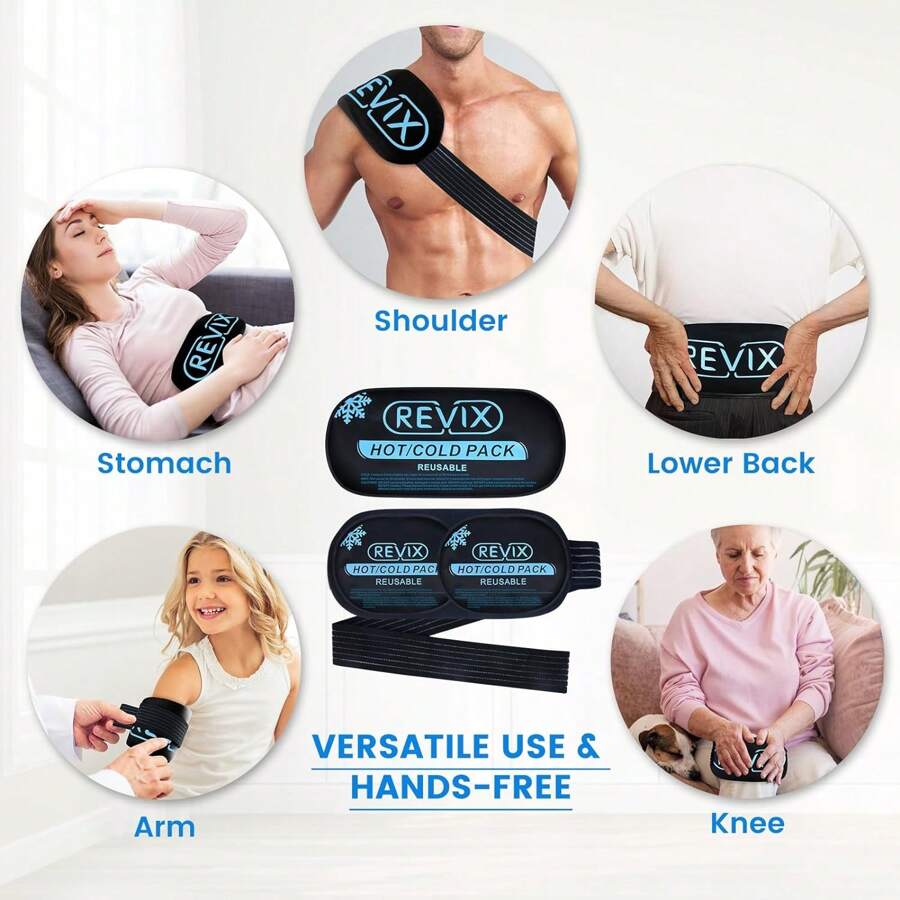 REVIX Reusable, 5-Pack Hot And Cold Gel Ice Pack Set, Relaxing, Adjustable And Flexible | SHEIN USA