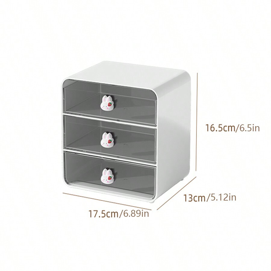 Transparent Desktop Storage Box With Drawers, Office Stationery ...