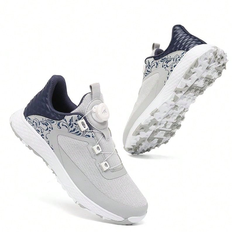 1pair Women's Golf Training Shoes With Rotating Buckle And Elastic ...