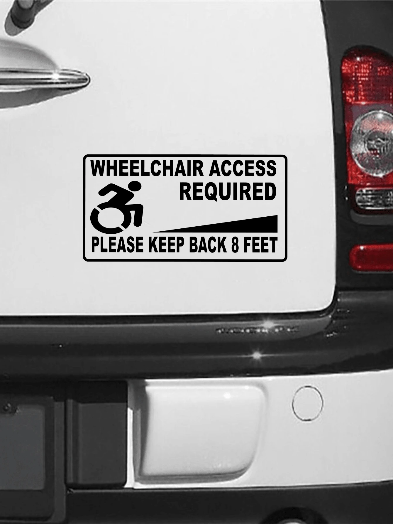 RandySticker Wheelchair ACCESS Ramp REQUIRED Vinyl Sticker 8 Feet ...