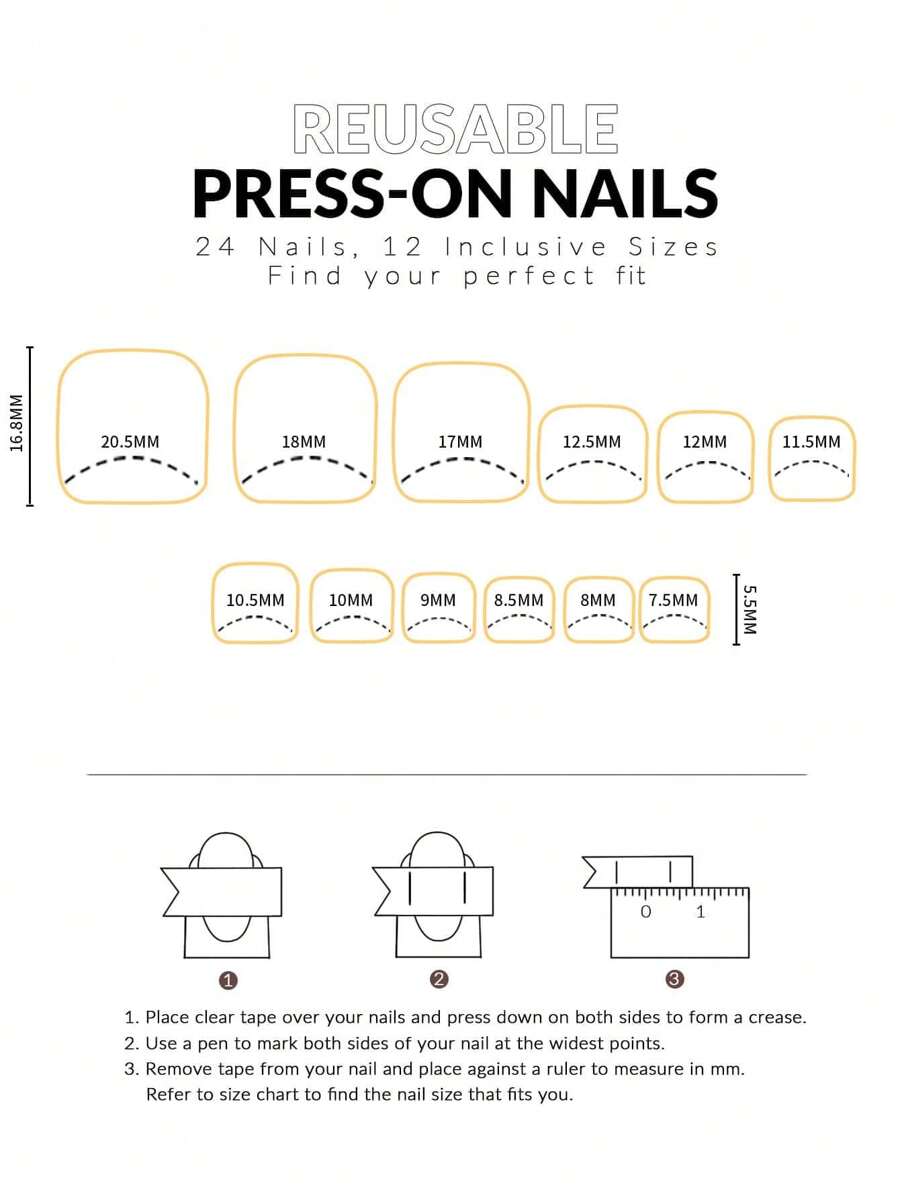 Upgrade Your Style Short Square Shape White Nail Tips Set With Glitters ...