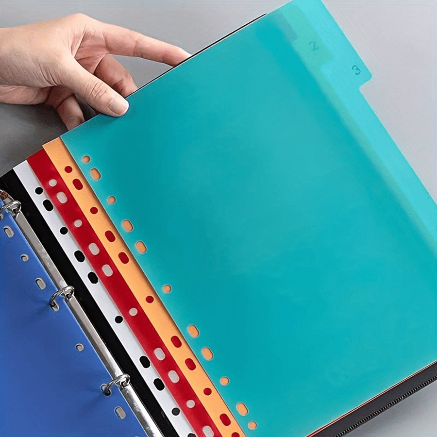 10 Sheets A4 Multicolor Numbered Divider Bag & Numeric Divider Page ...