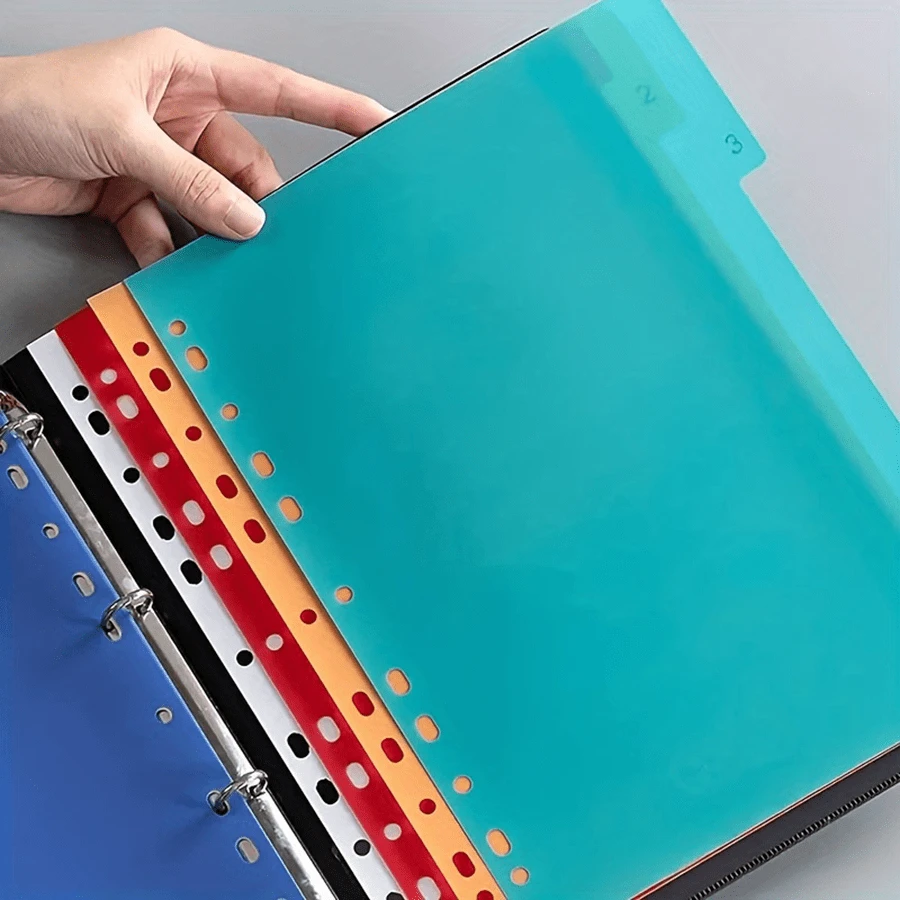 10 Folhas A4 Divisórias Numeradas e Digitais Coloridas Variadas ...