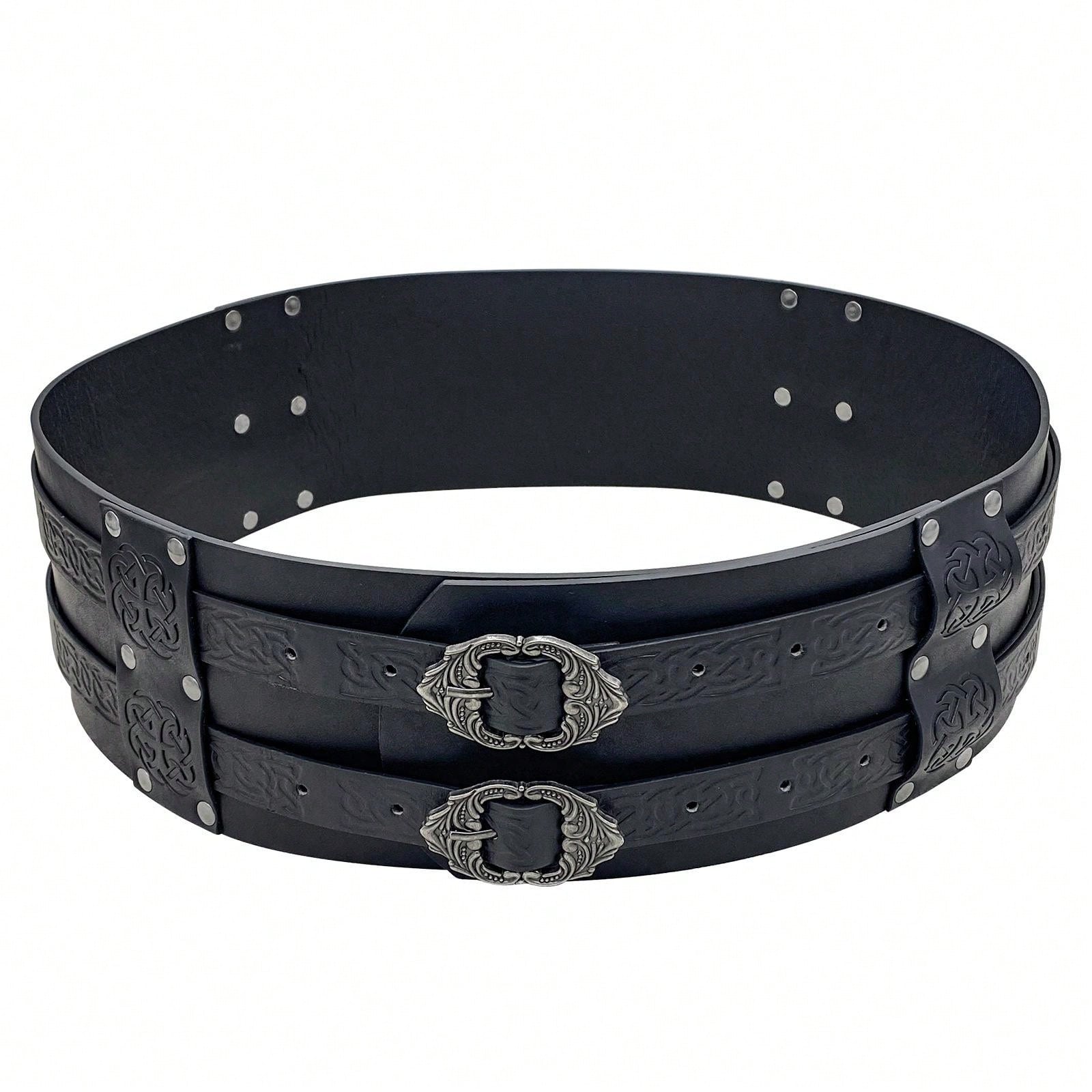 Viking Wide Belt, Medieval Faux Leather Armor Belt Knight Corset Belt ...