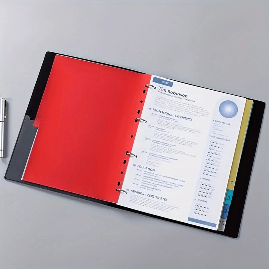 10 Sheets A4 Multi-Color Numbered Dividers & Digit Divider Pages ...