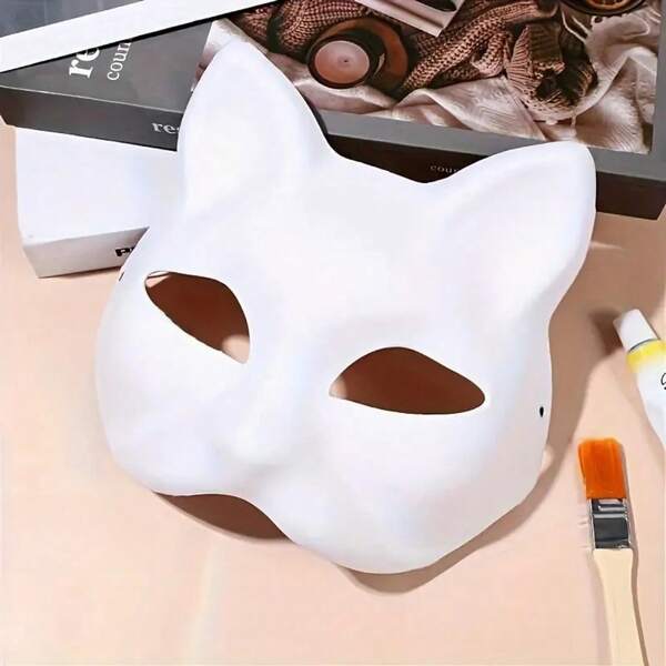 3PCS Paper Masks Cute Cat Shaped Masks For Party Carnival Gifts ...