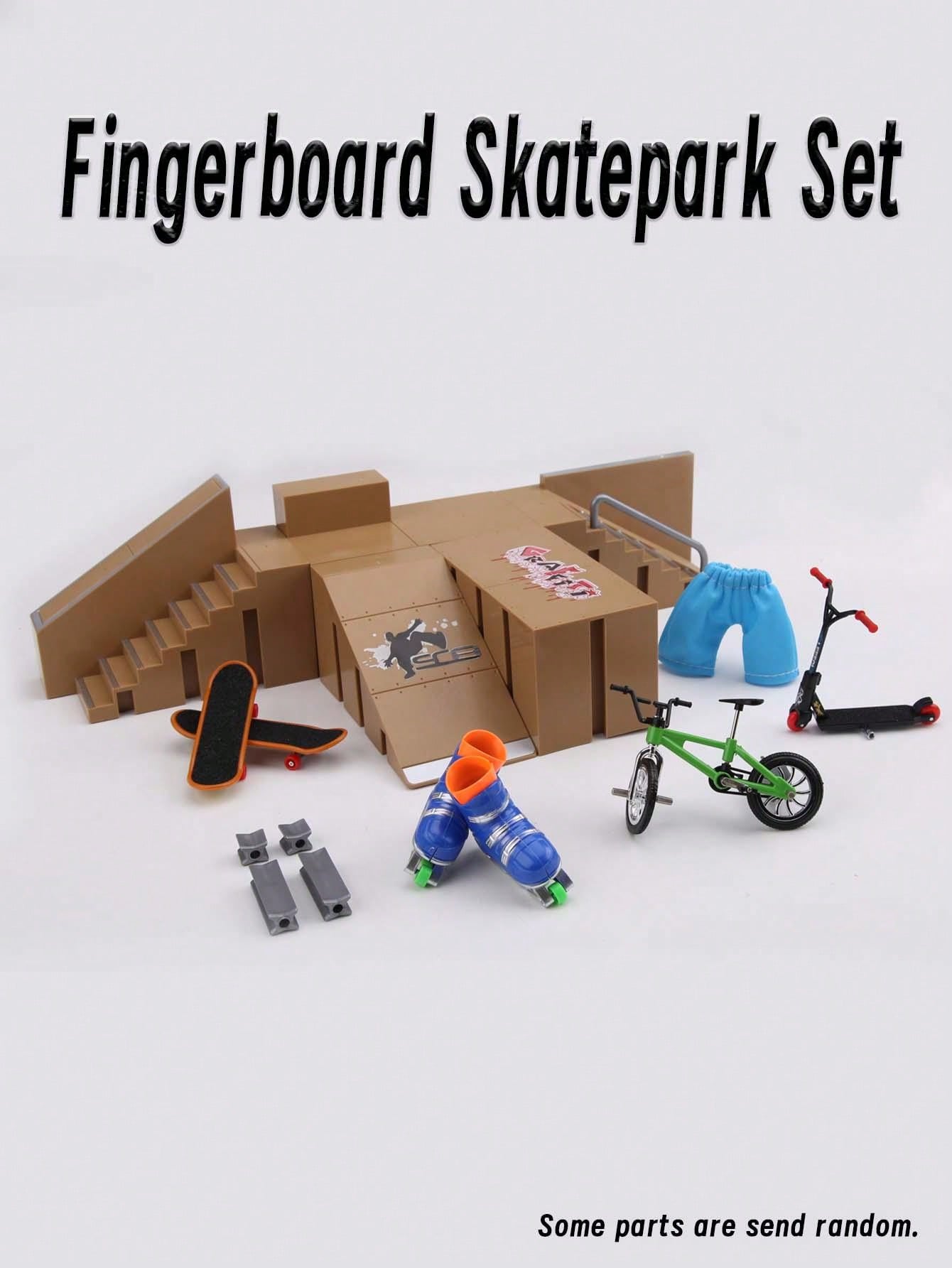 5-In-1 Finger Skateboard Skatepark DIY Mini Park Ramp For Tech Practice ...